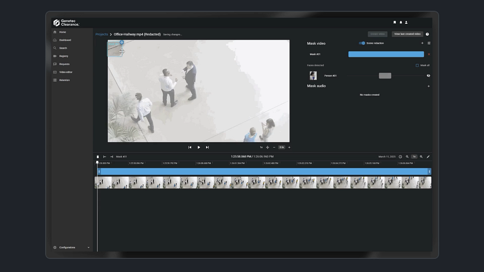 Redact footage of crowded spaces with speed and precision