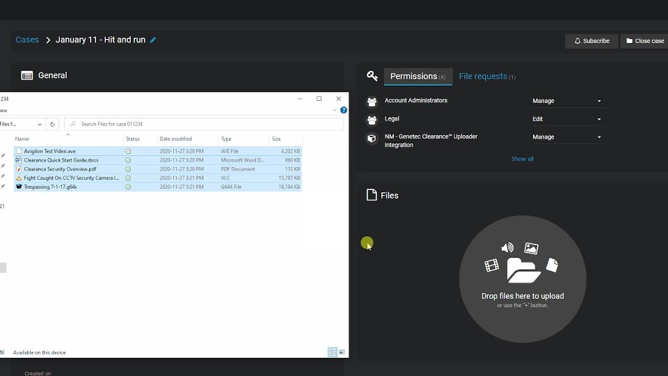 Genetec Clearance™ digital evidence management