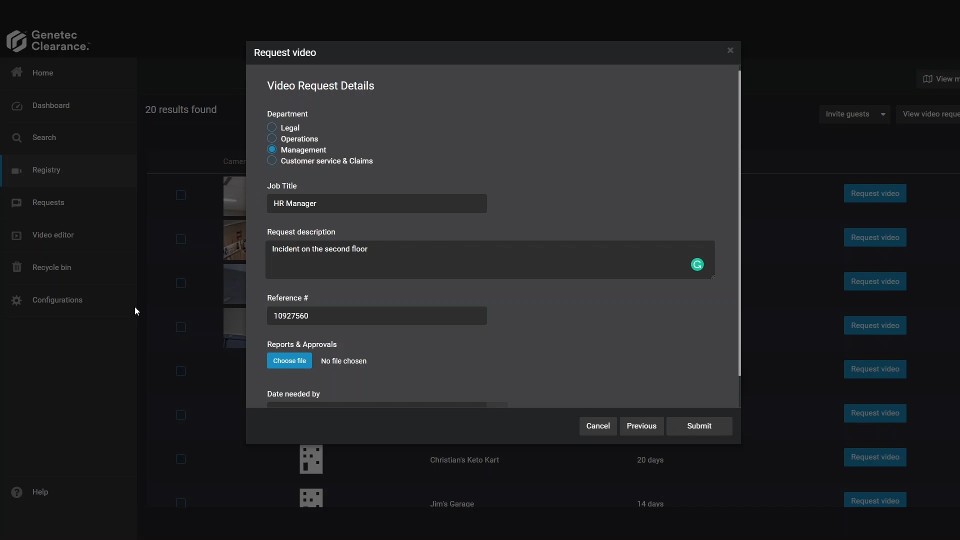 Save time managing video requests | Genetec Clearance