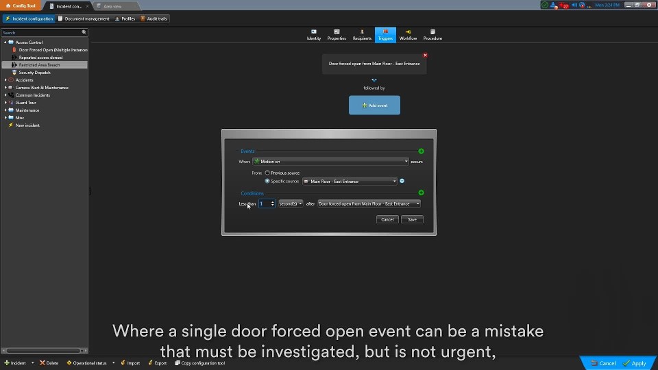 Operations and physical security automation